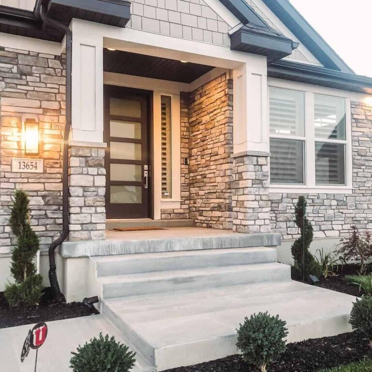 24 Concrete Front Steps Design Ideas to Elevate Your Entrance ...