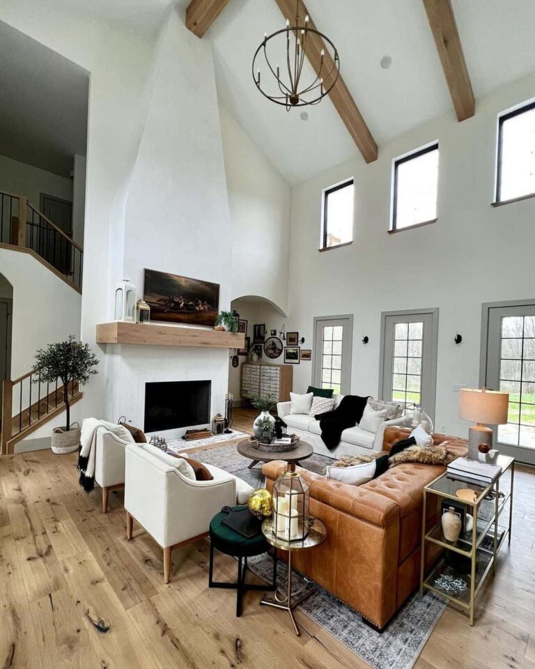 24 High Ceiling Designs to Elevate Your Living Room -Architectural ...