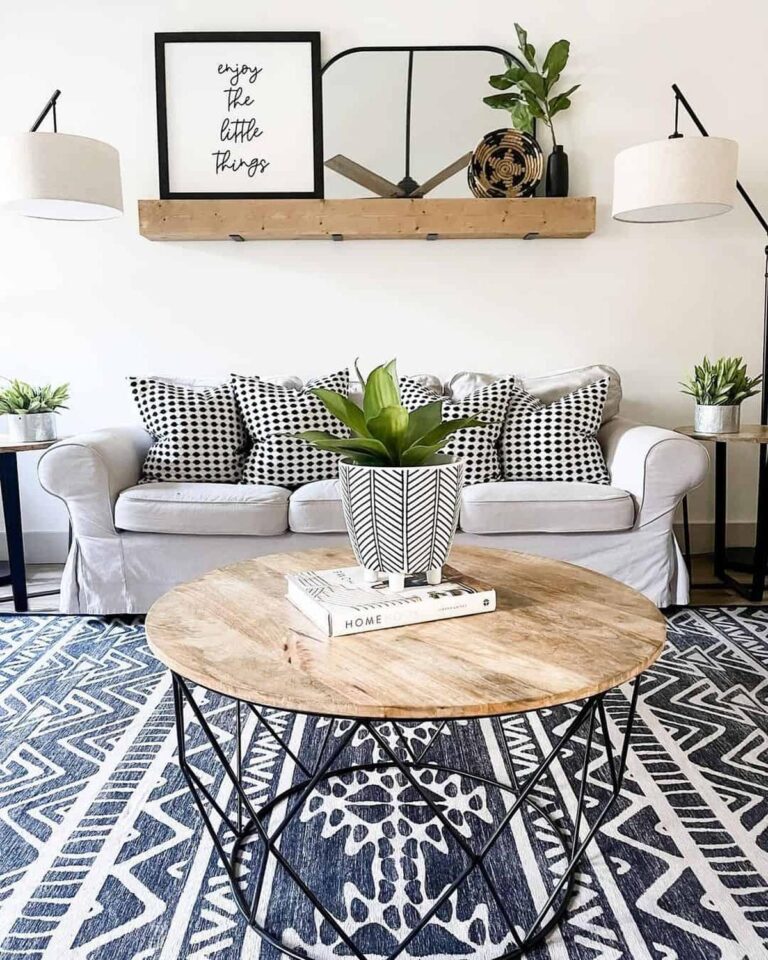 35 Gorgeous Large Round Coffee Tables to Anchor Your Living Room with ...