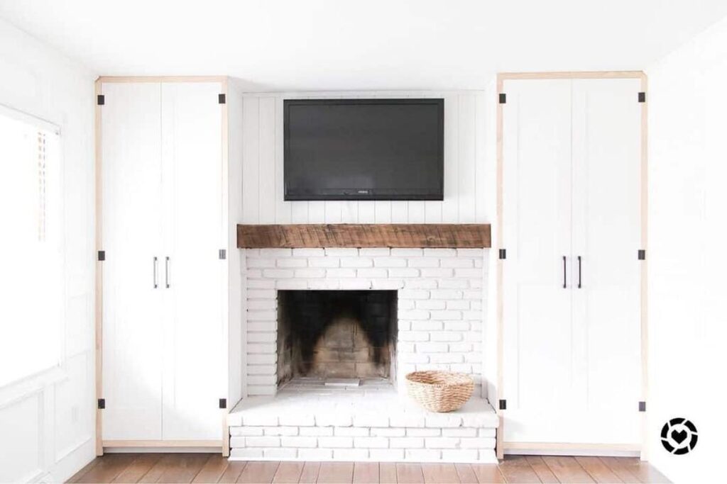 29 Classic Painted Brick Fireplace Designs to Add Warmth -Architectural ...