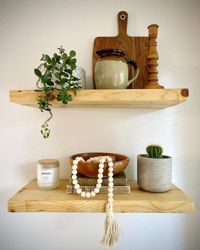 29 Creative Farmhouse Shelf Decor Ideas for a Rustic Look ...