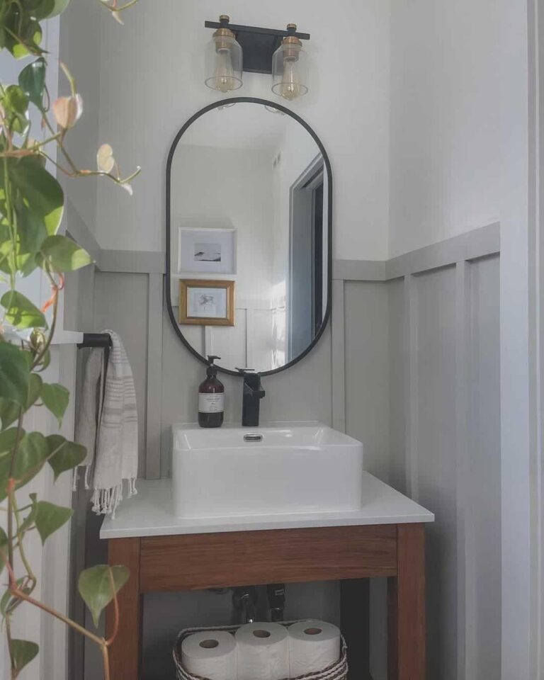 26 Smart Designs for Narrow and Small Powder Rooms -Architectural ...