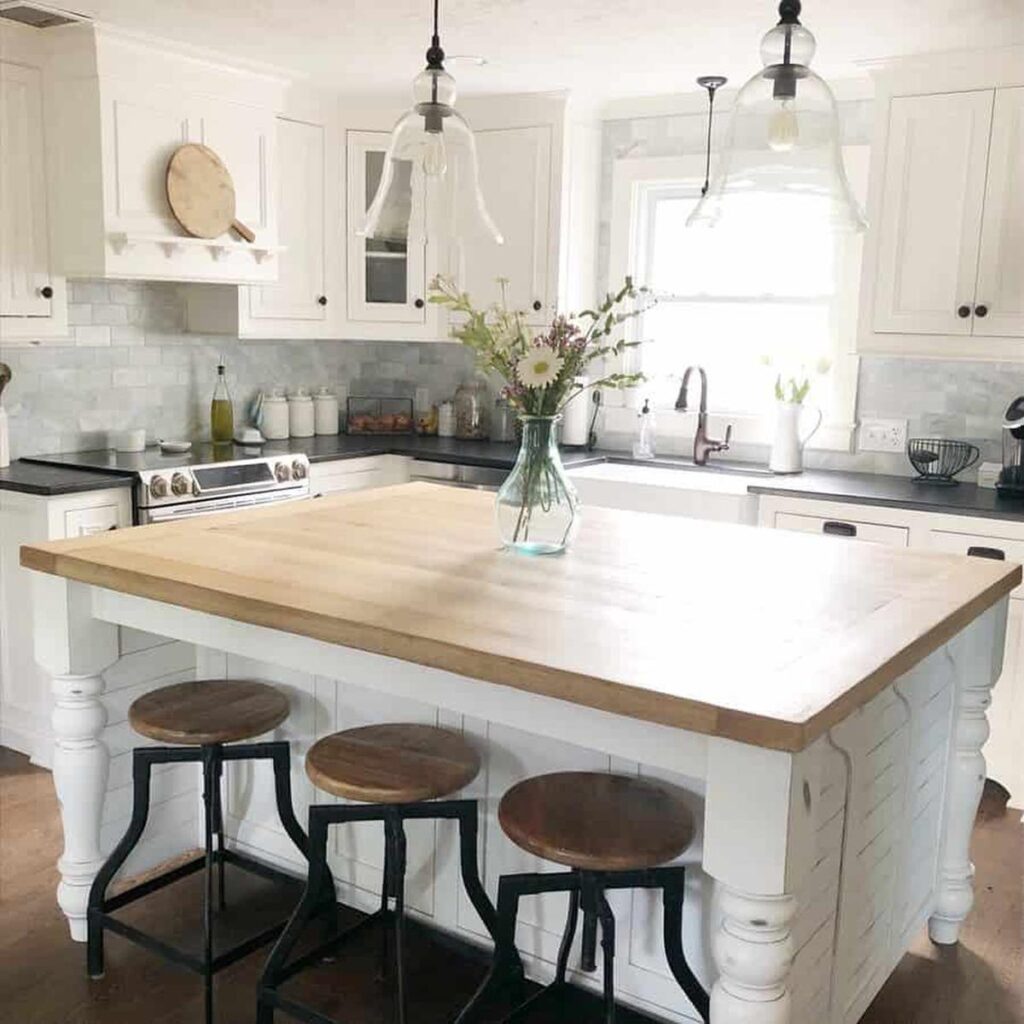 34 Beautiful Kitchen Island Back Panels That Showcase Style ...
