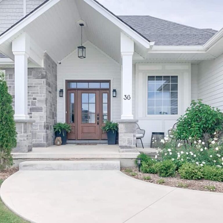 24 Concrete Front Steps Design Ideas to Elevate Your Entrance ...