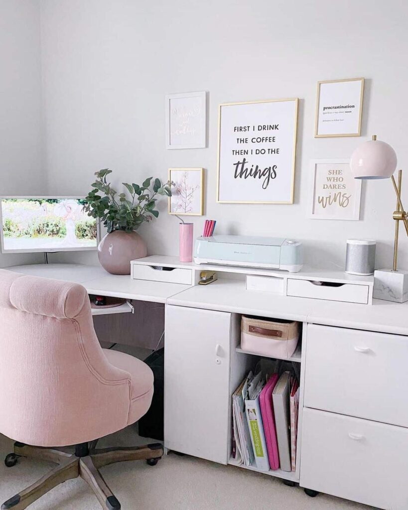 12 Fun Pink Office Ideas to Brighten Your Workspace -Architectural ...
