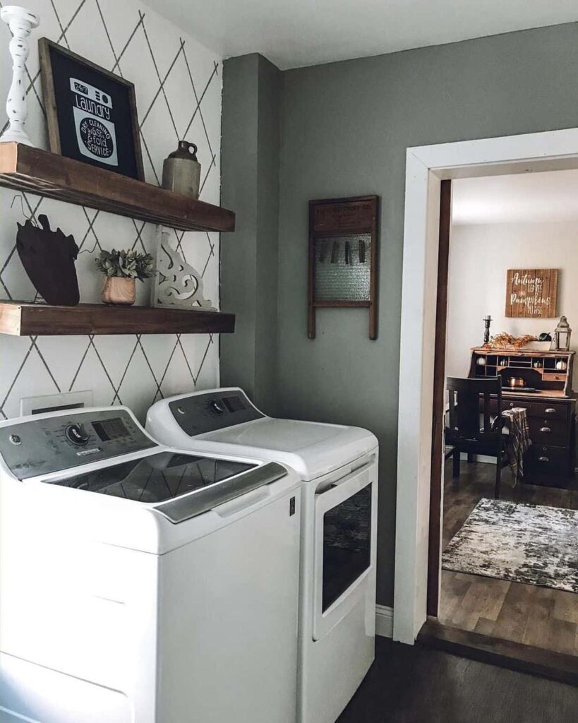 30 Ways to Upgrade Your Laundry Room with Floating Shelves ...