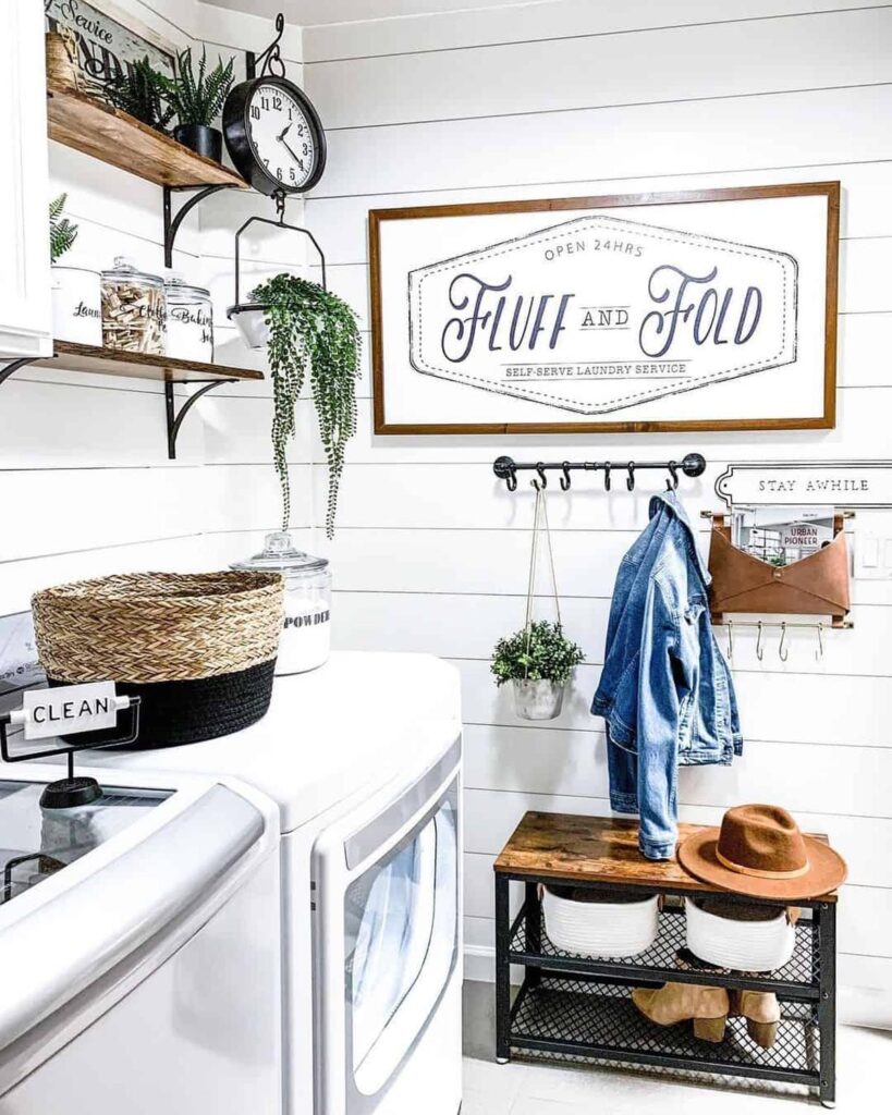 35 Unique Laundry Room Wall Decor Ideas to Brighten Space ...