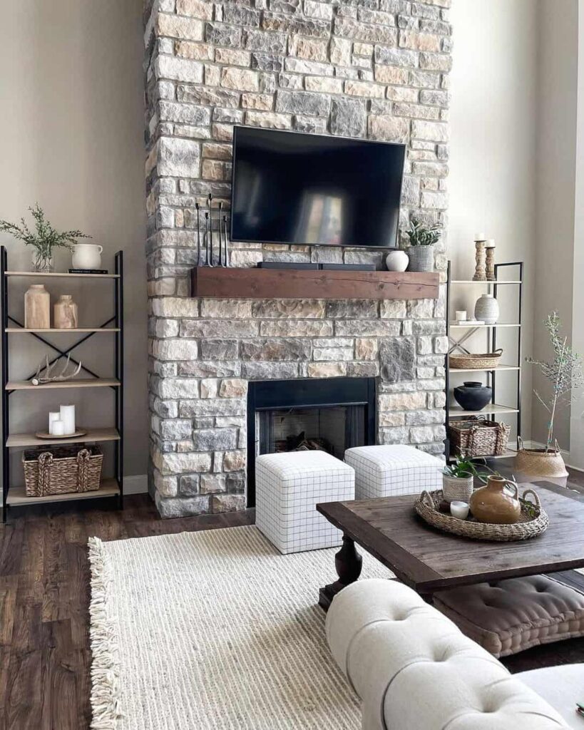 34 Charming Farmhouse Fireplace Ideas for a Warm Look -Architectural ...
