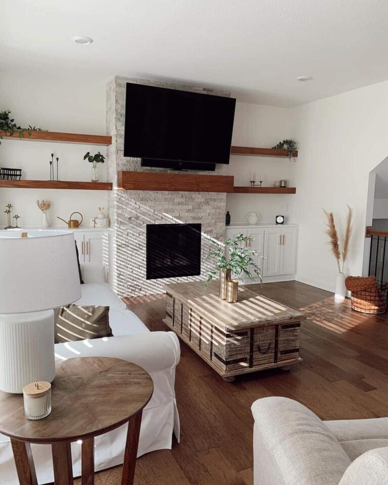 26 Functional and Stylish Wall Shelves for a Better Living Room ...
