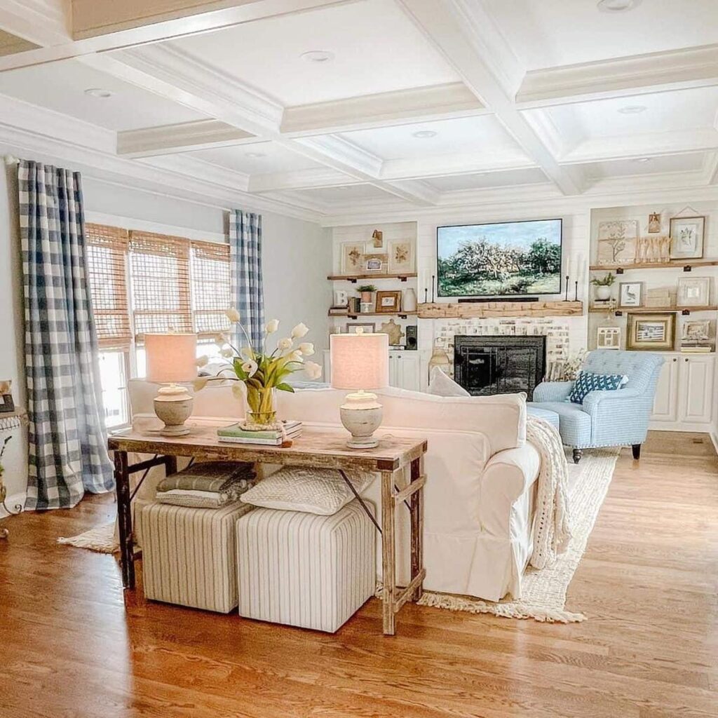25 Stylish Farmhouse Shelves for a Cozy Living Room -Architectural ...