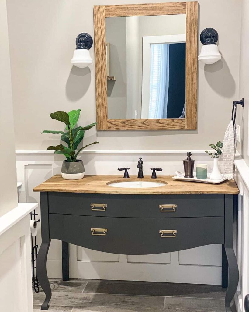 35 Stunning Wood Bathroom Countertops You’ll Want -Architectural Foundation