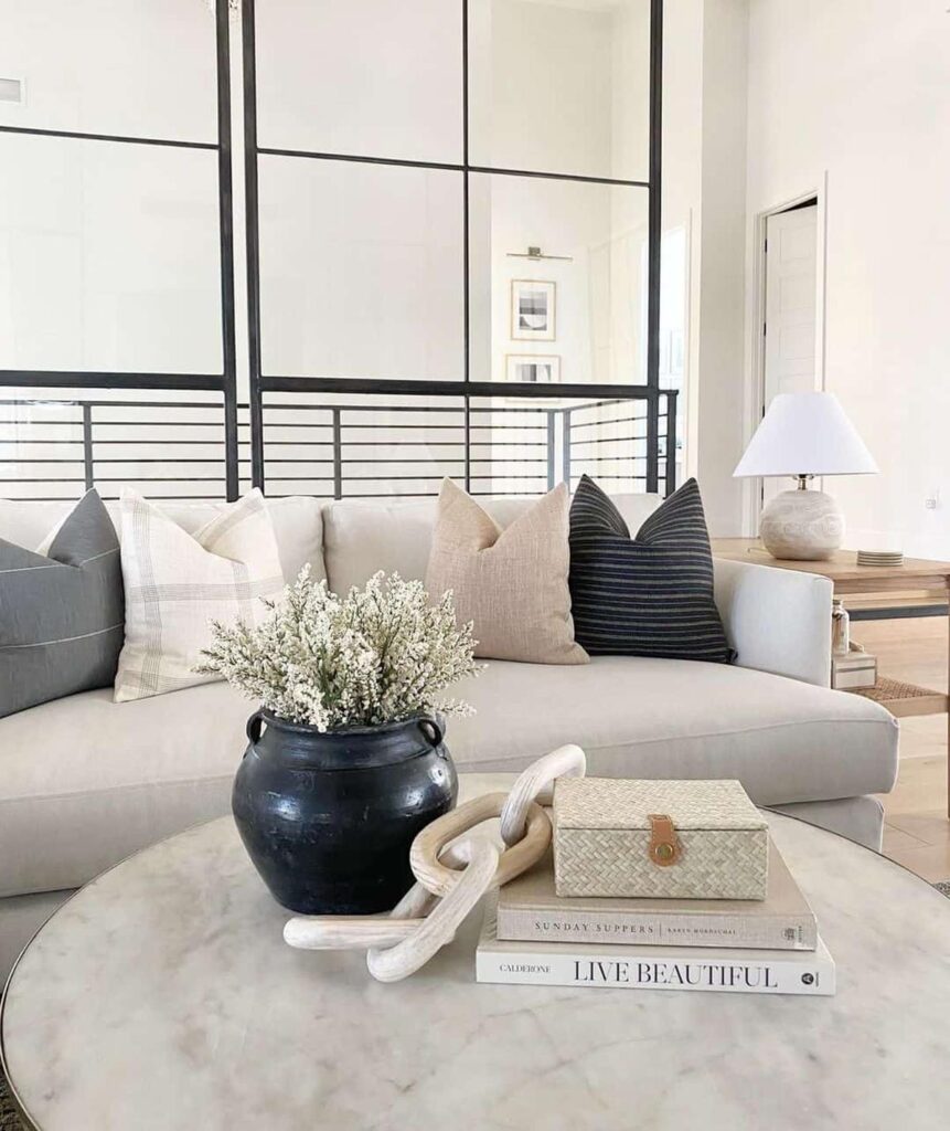 35 Gorgeous Large Round Coffee Tables to Anchor Your Living Room with ...