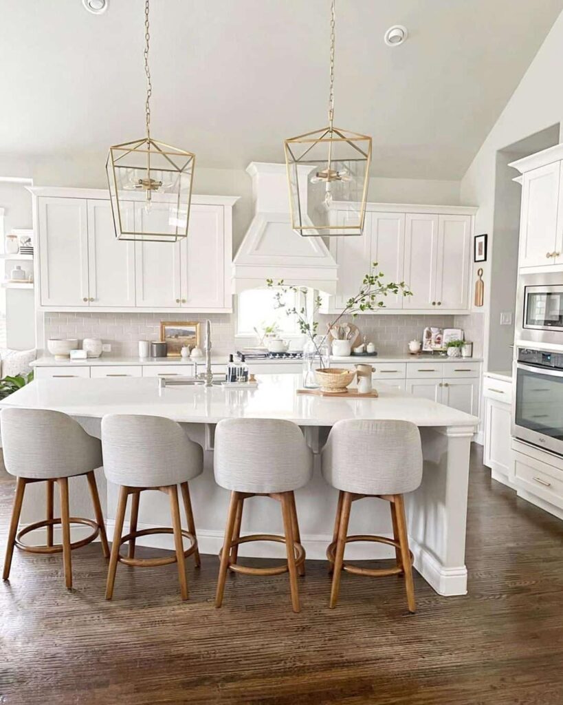 36 Stylish Farmhouse Kitchen Islands with Seating -Architectural Foundation