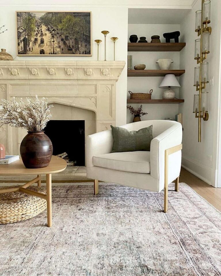 25 Perfect Floating Shelves Ideas Around the Fireplace -Architectural ...