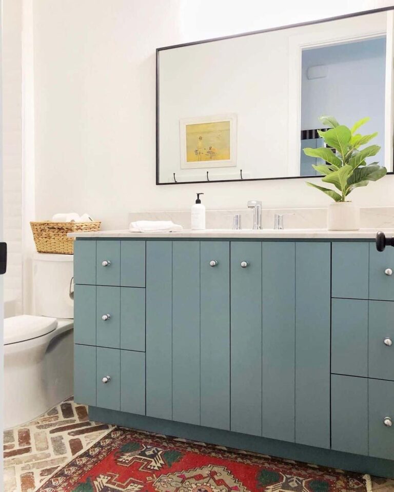 28 Stylish Blue Grey Bathroom Vanities to Love -Architectural Foundation