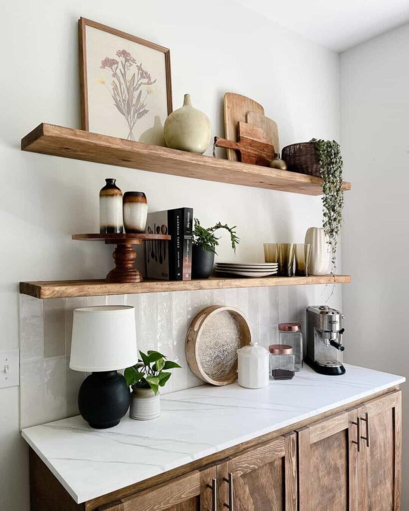 30 Beautiful Kitchen Shelf Decor Ideas to Try -Architectural Foundation