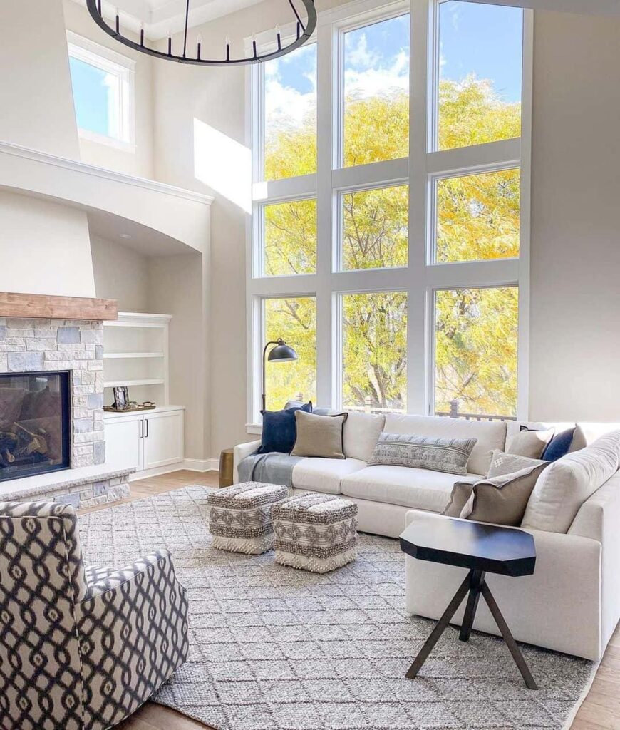 24 High Ceiling Designs to Elevate Your Living Room -Architectural ...