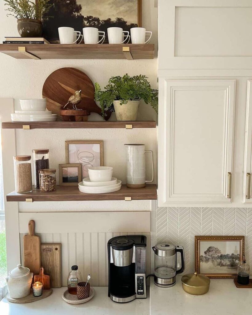 30 Beautiful Kitchen Shelf Decor Ideas to Try -Architectural Foundation