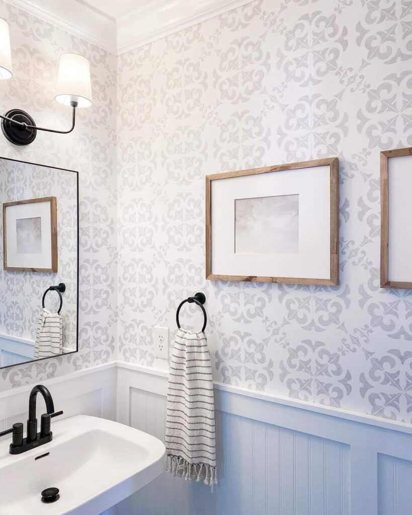 35 Creative Small Bathroom Wallpaper Ideas -Architectural Foundation