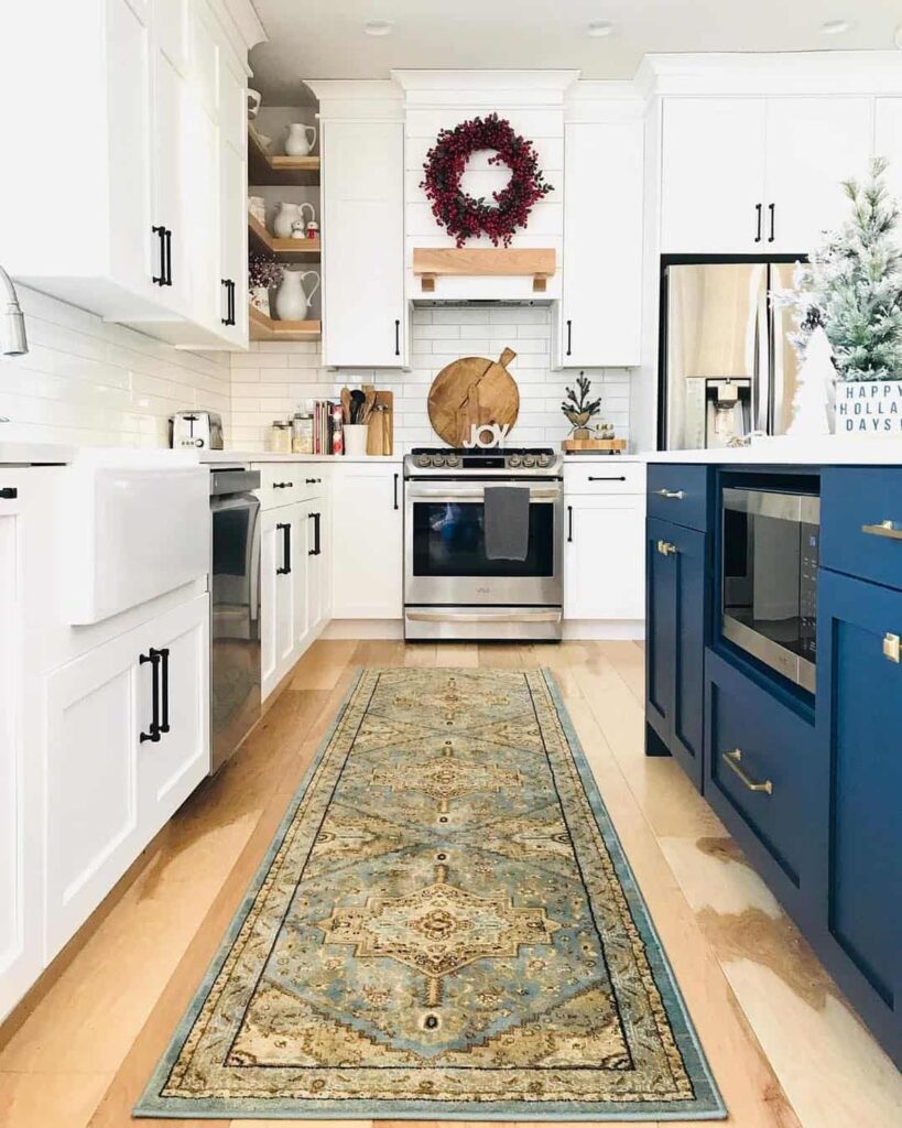23 Eye-Catching Farmhouse Blue Kitchen Cabinets to Adore -Architectural ...