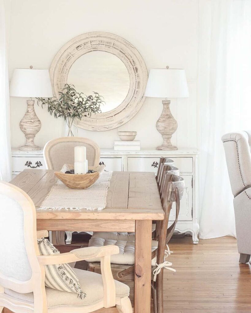 30 Beautiful Farmhouse Mirrors That Transform Your Dining Area ...