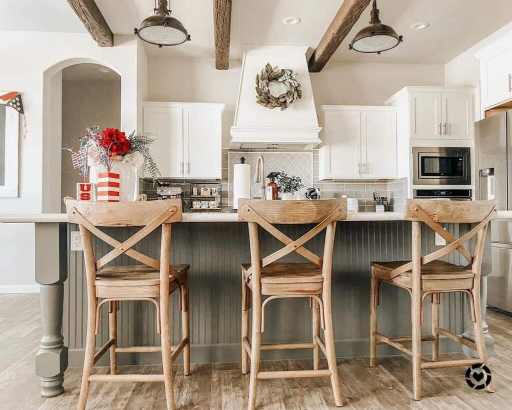 36 Stylish Farmhouse Kitchen Islands with Seating -Architectural Foundation