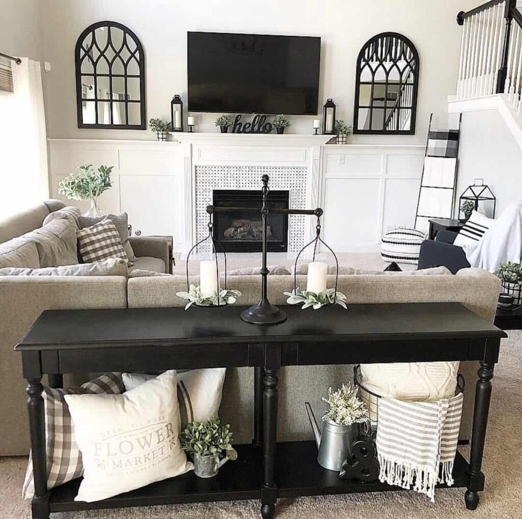 38 Farmhouse TV Wall Ideas to Enhance Your Living Room -Architectural ...