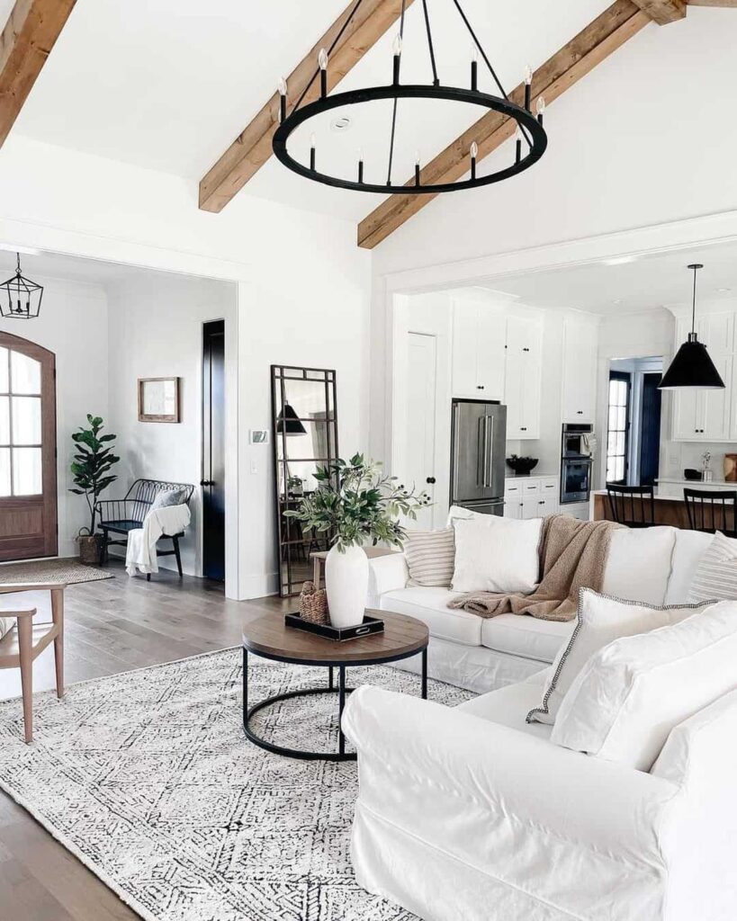34 Stylish Round Farmhouse Coffee Tables to Refresh Room -Architectural ...