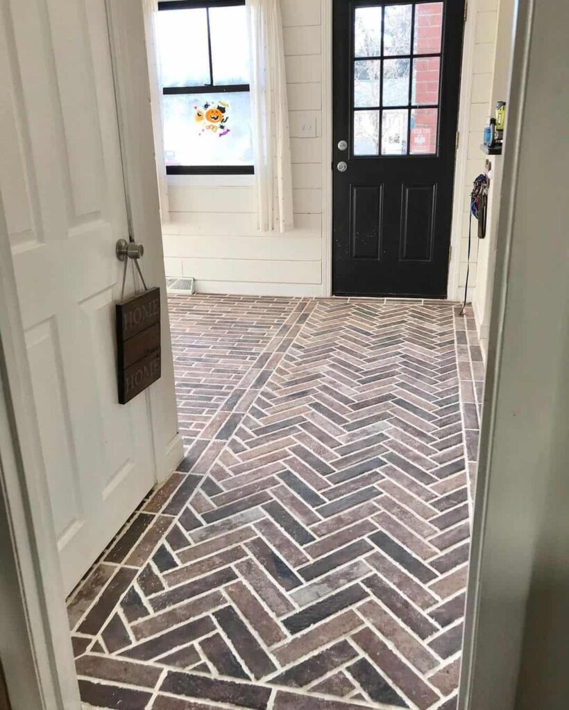 21 Brick Tile Floor Ideas for a Rustic Look -Architectural Foundation