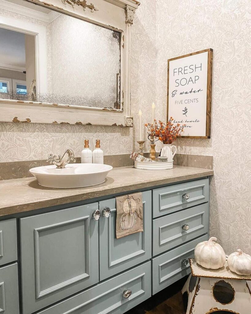 28 Stylish Blue Grey Bathroom Vanities to Love -Architectural Foundation