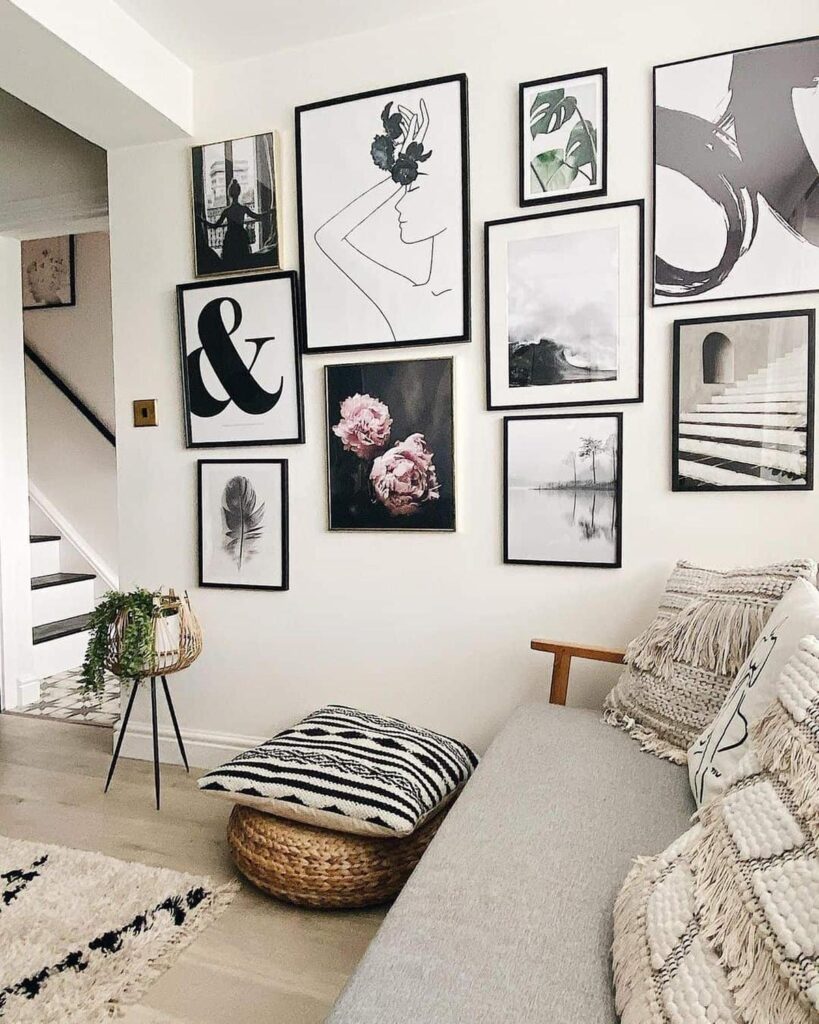 24 Wall Collage Layouts for a Unique Room Display -Architectural Foundation