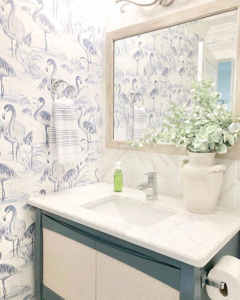 34 Elegant Powder Room Wallpaper Ideas for Charming Look -Architectural ...