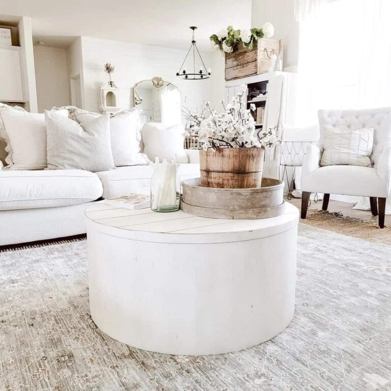 34 Stylish Round Farmhouse Coffee Tables to Refresh Room -Architectural ...