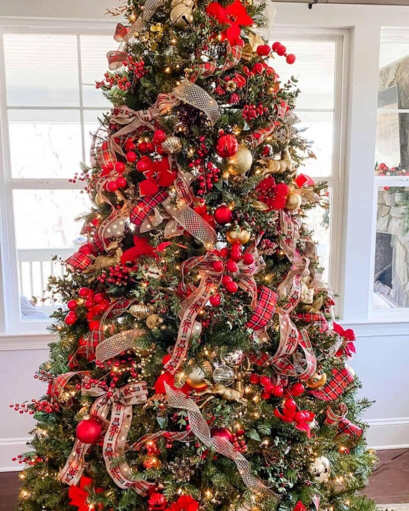 22 Festive Christmas Tree Ribbon Decorating Ideas -Architectural Foundation