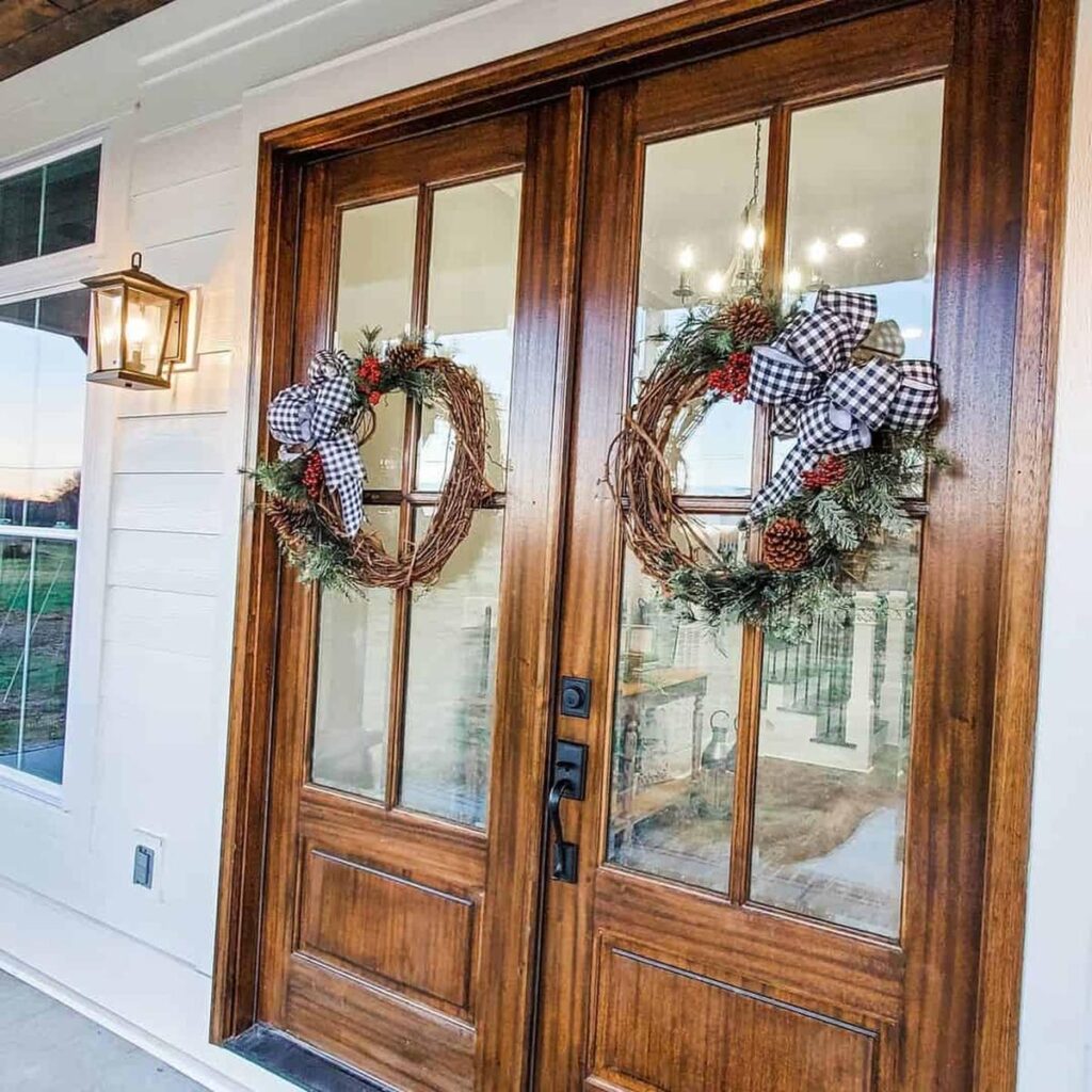 26 Ideas of Farmhouse Double Front Doors for Rustic Appeal ...