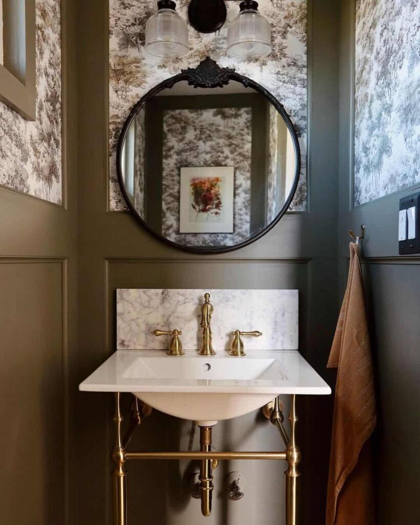 26 Smart Designs for Narrow and Small Powder Rooms -Architectural ...