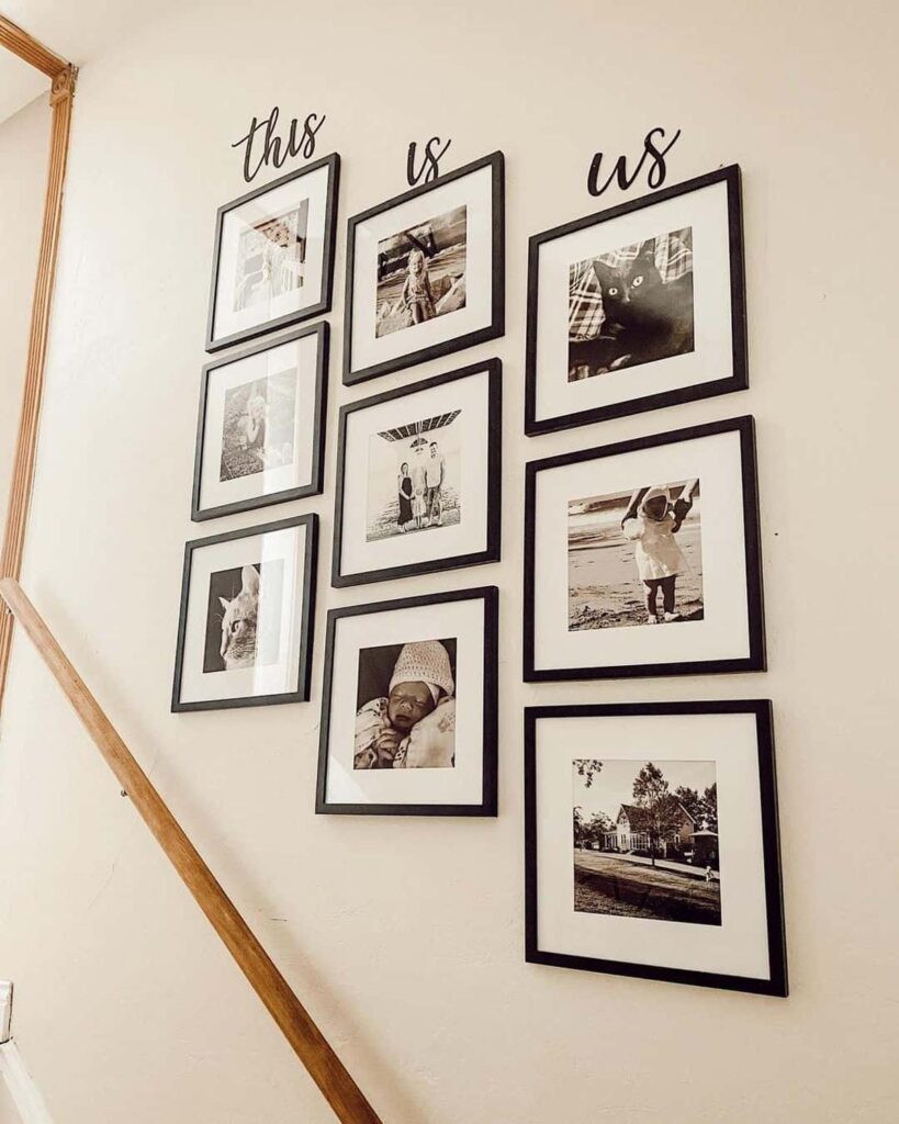 35 Beautiful Black Frame Gallery Wall Arrangements to Display Your Art ...