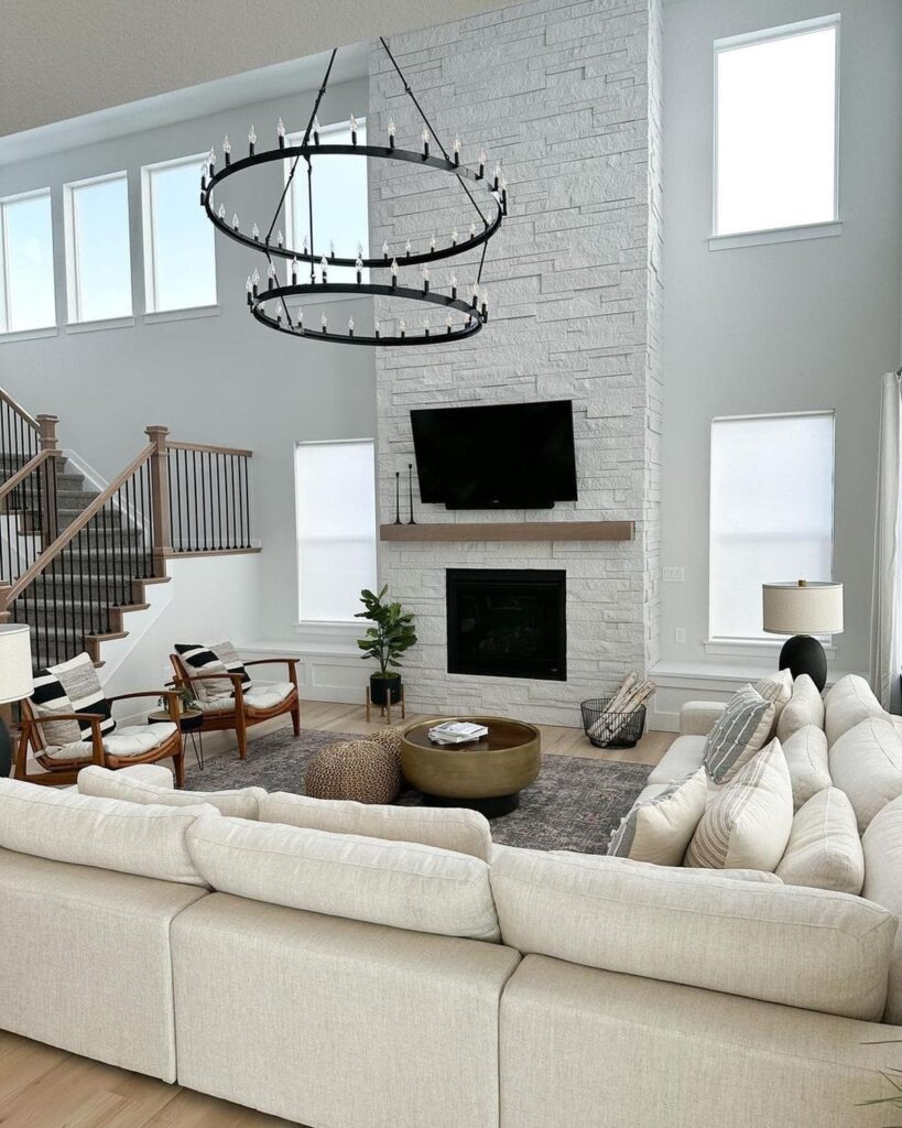 24 High Ceiling Designs to Elevate Your Living Room -Architectural ...