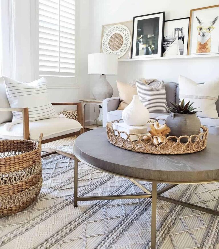 35 Gorgeous Large Round Coffee Tables to Anchor Your Living Room with ...