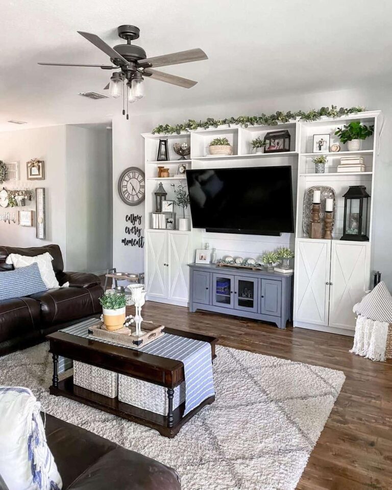 38 Farmhouse TV Wall Ideas to Enhance Your Living Room -Architectural ...
