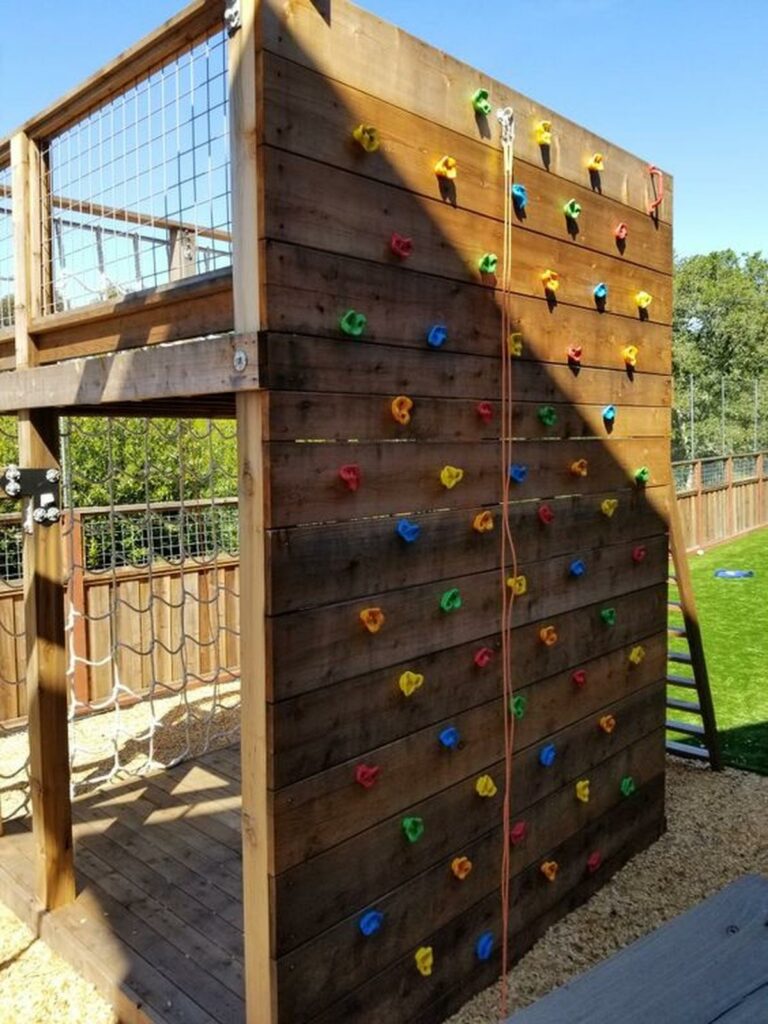 35 Thrilling Outdoor Climbing Wall Designs For Kids