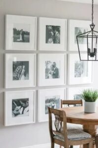 51 Sophisticated Grid Gallery Wall Designs for Homes