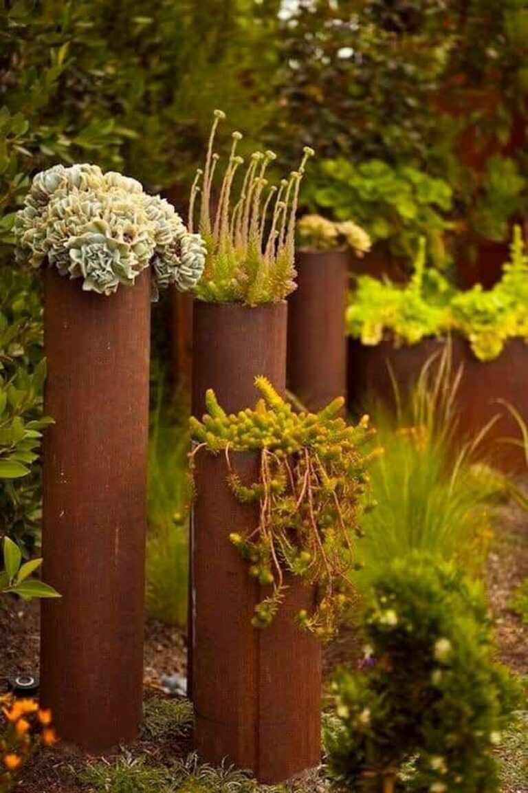 37 Elegant Pipe and Tower Planters for Compact Spaces