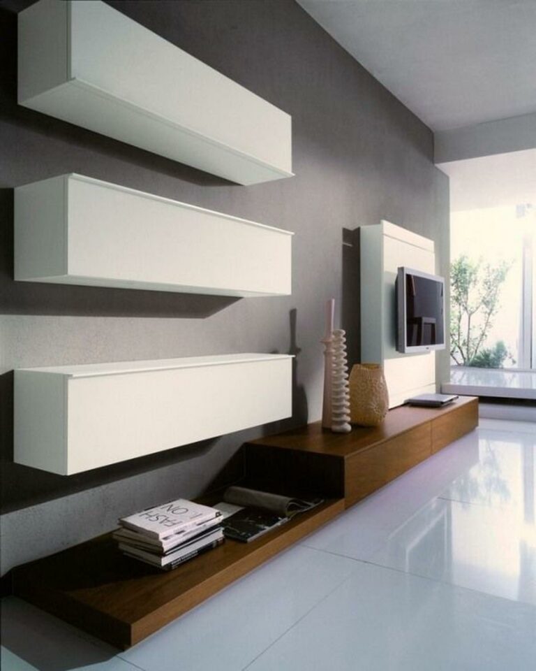 48 Elegant Modern Wall Units For Practical Storage