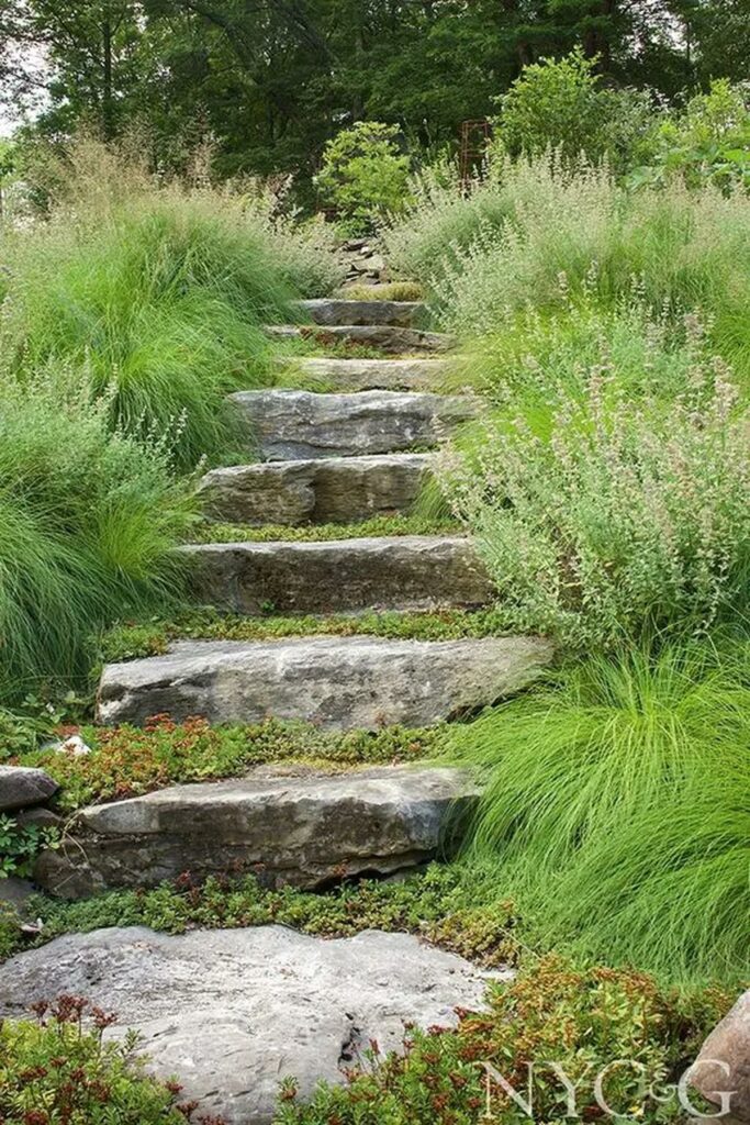 42 Beautiful Stone Garden Step Ideas