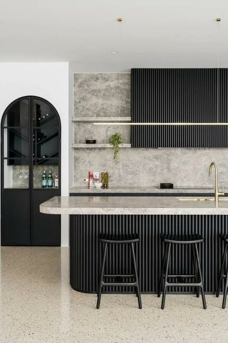 35 Breathtaking Fluted Kitchen Cabinet Ideas