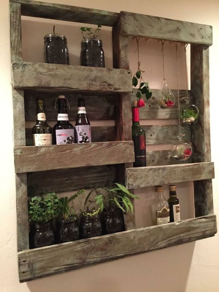 50 DIY Pallet Shelf Ideas for Organized Homes