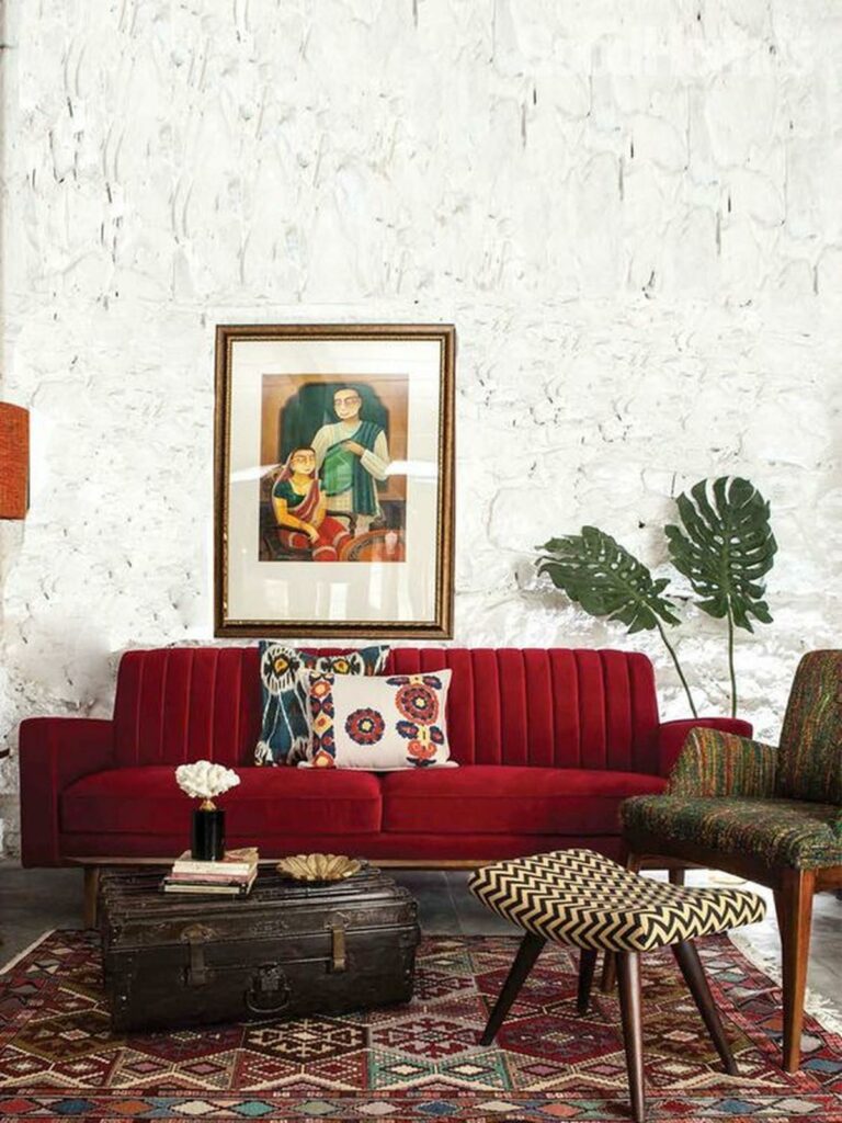 25 Elegant Ways To Style A Red Sofa In Your Home