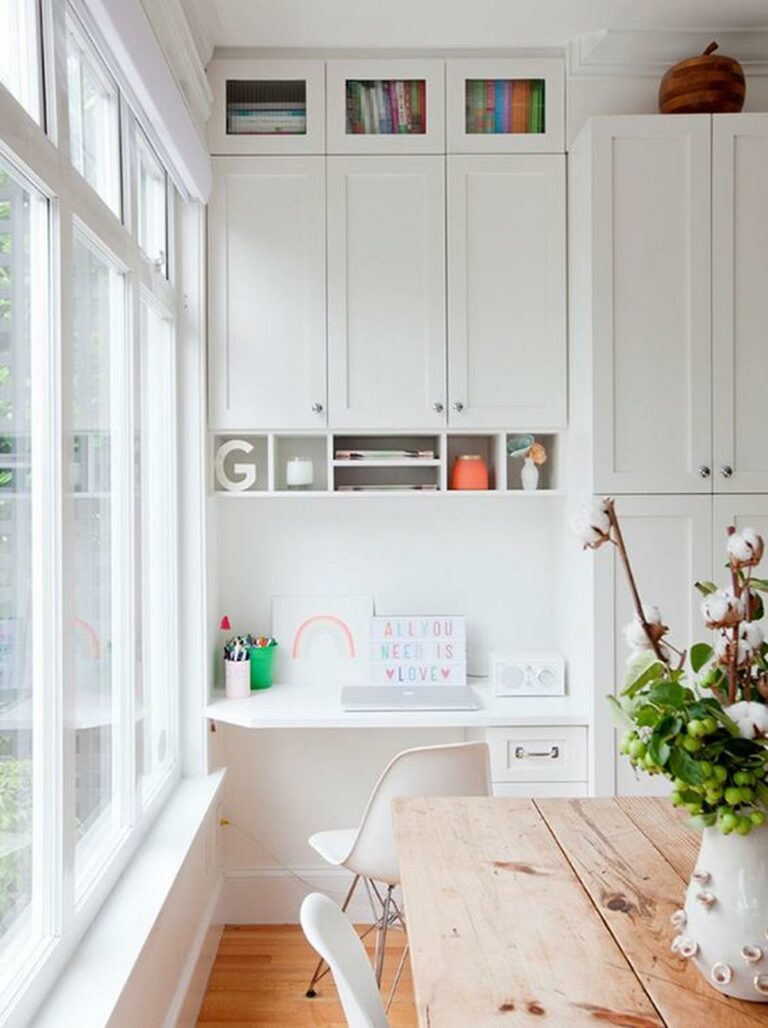 30 Genius Kitchen Office Designs for Modern Homes