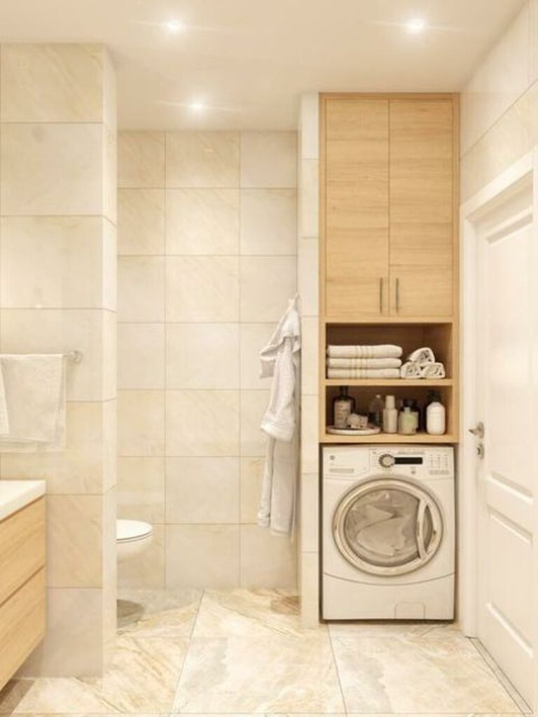 40 Breathtaking Bathroom Designs With Washing Machines